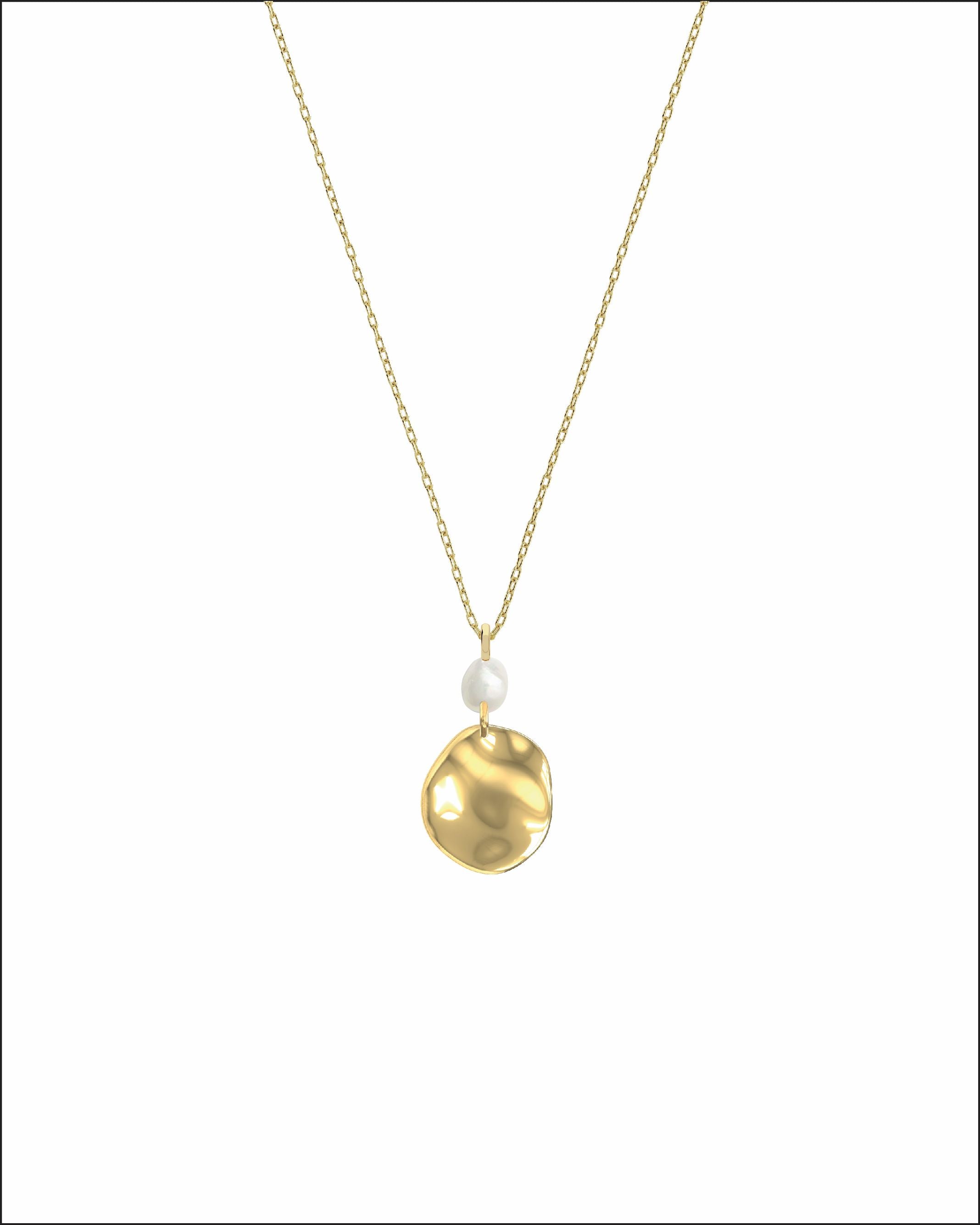 Pearl Signet Necklace Gold | EdbladNZ