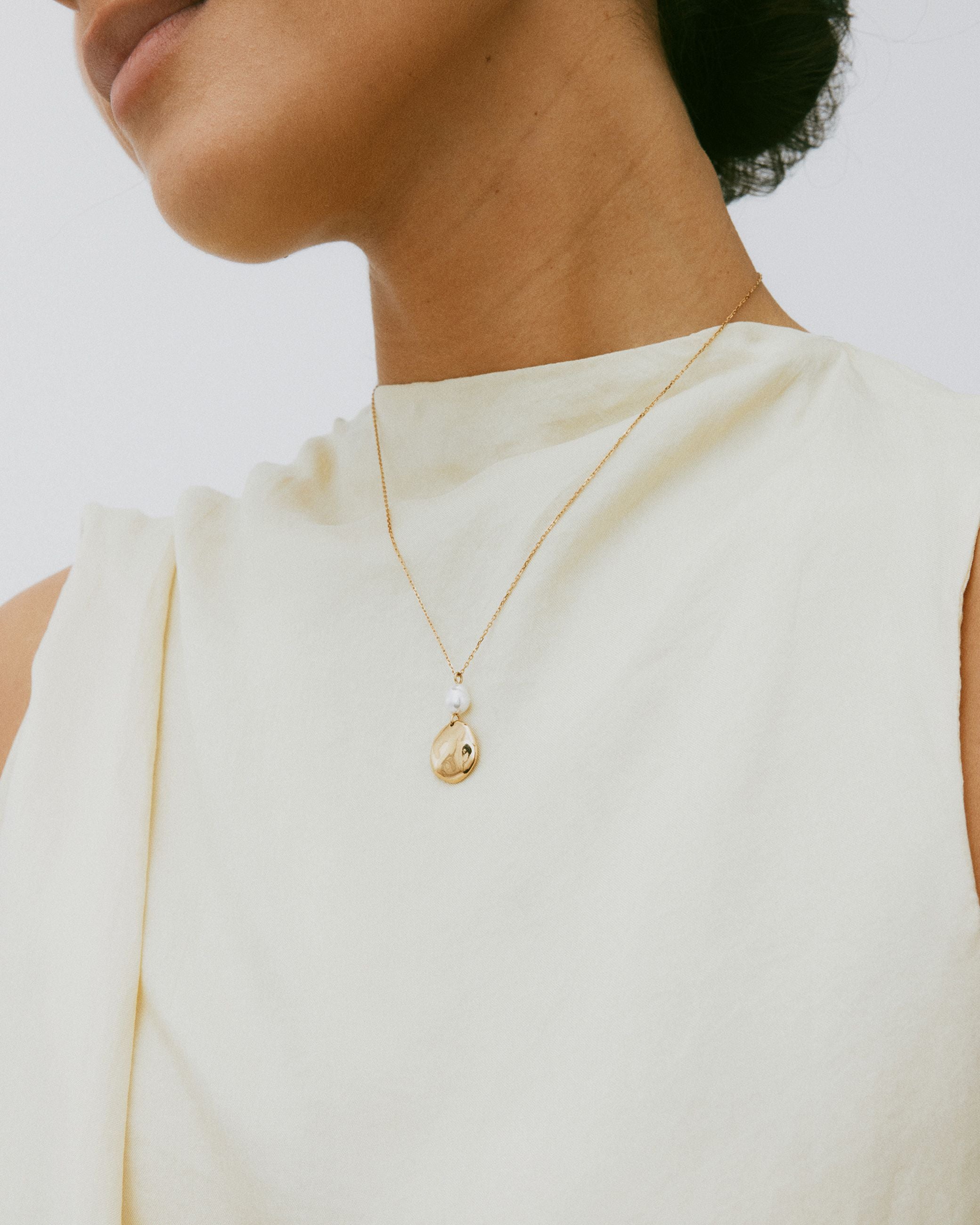 Pearl Signet Necklace Gold | EdbladNZ