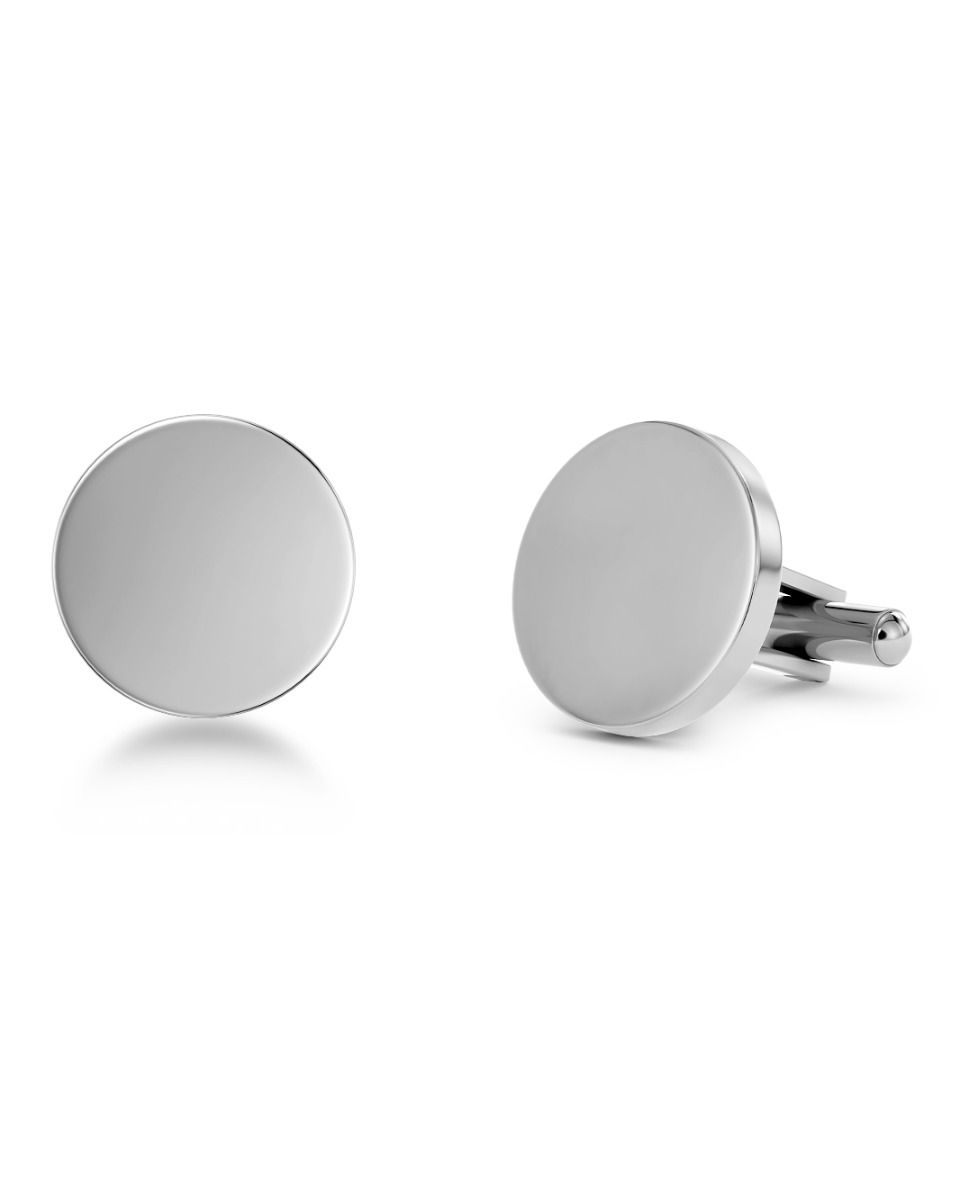 Cufflink Round Silver | EdbladNZ